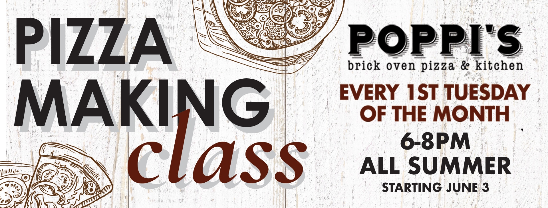 Poppi's Adult Pizza Class - Poppi's brick oven pizza and kitchen