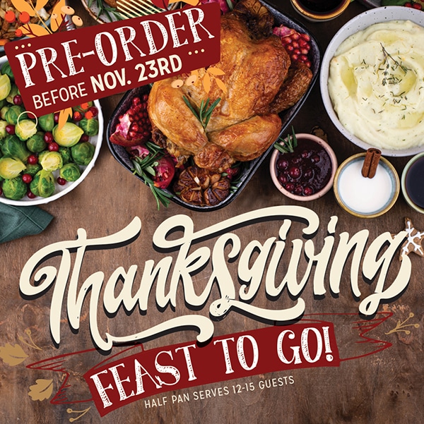 Thanksgiving Feast To Go! - Poppi's brick oven pizza and kitchen